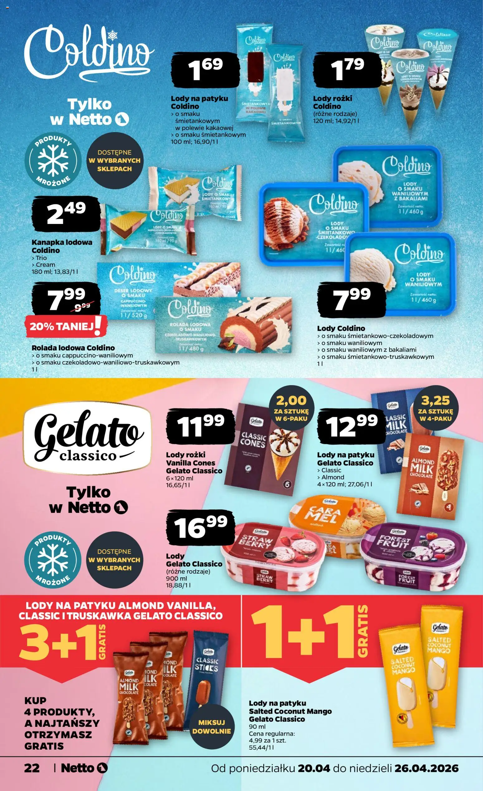 Netto gazetka od poniedziałku spożywcza od 20.04.2026 | Promocje